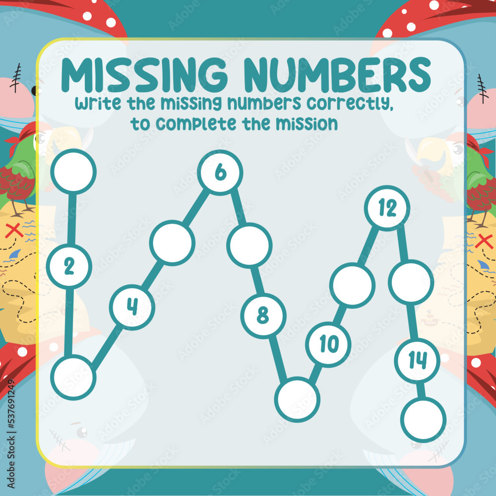 Vetor de Math worksheet for kids ready to print file. Counting exercise ...