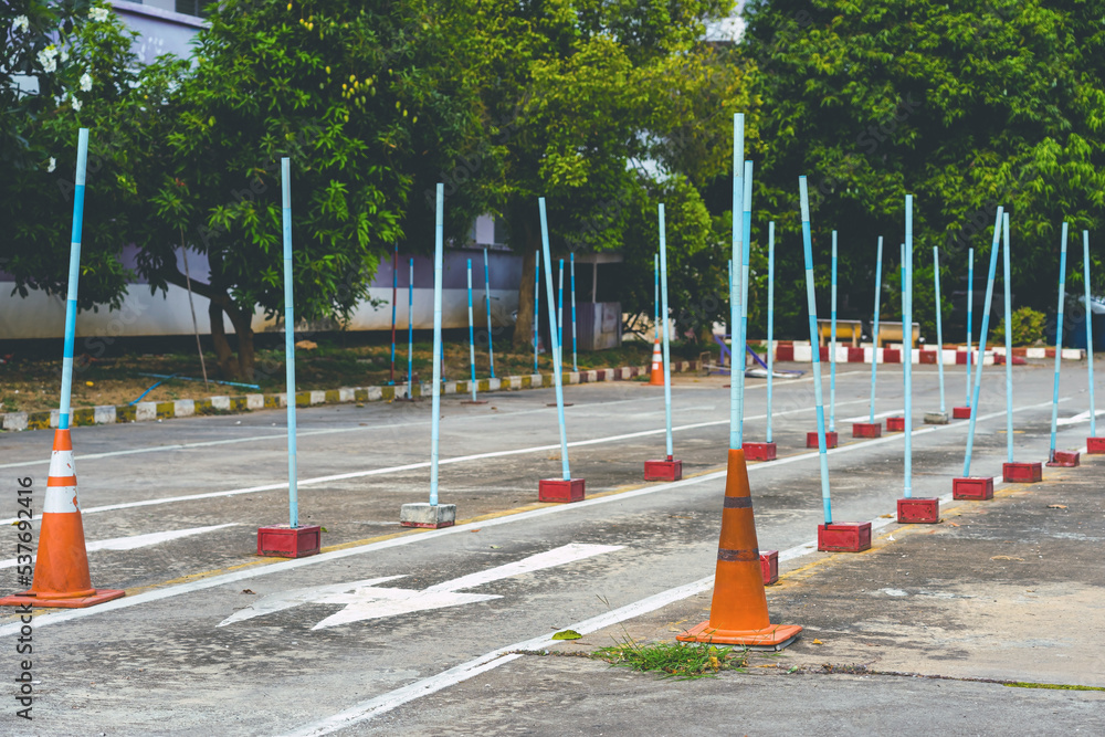 Driving test and training area with simulate test for driving license ...