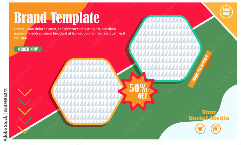 vector graphic template is good for promoting your business on social ...