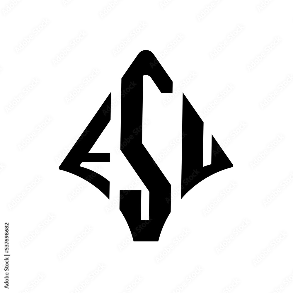 ESU logo. ESU letter. ESU letter logo design. ESU modern and creative ...