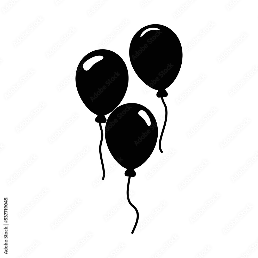 Balloons. Balloon icon simple sign. Air Balloon. Flat Vector Icon ...