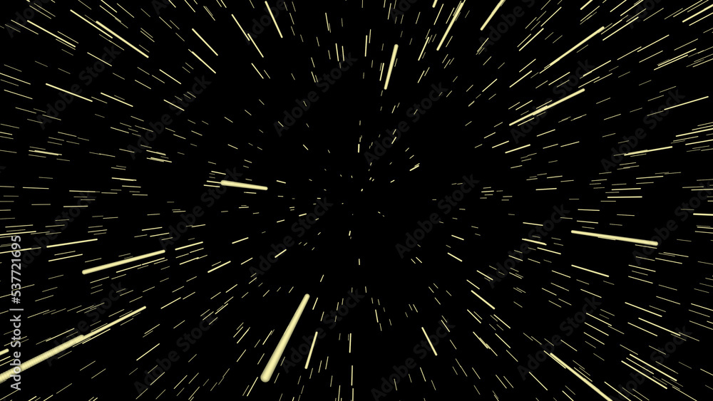 Space hyper-lapse or Space Jump or Hyperspace Jump stars.3d rendering ...