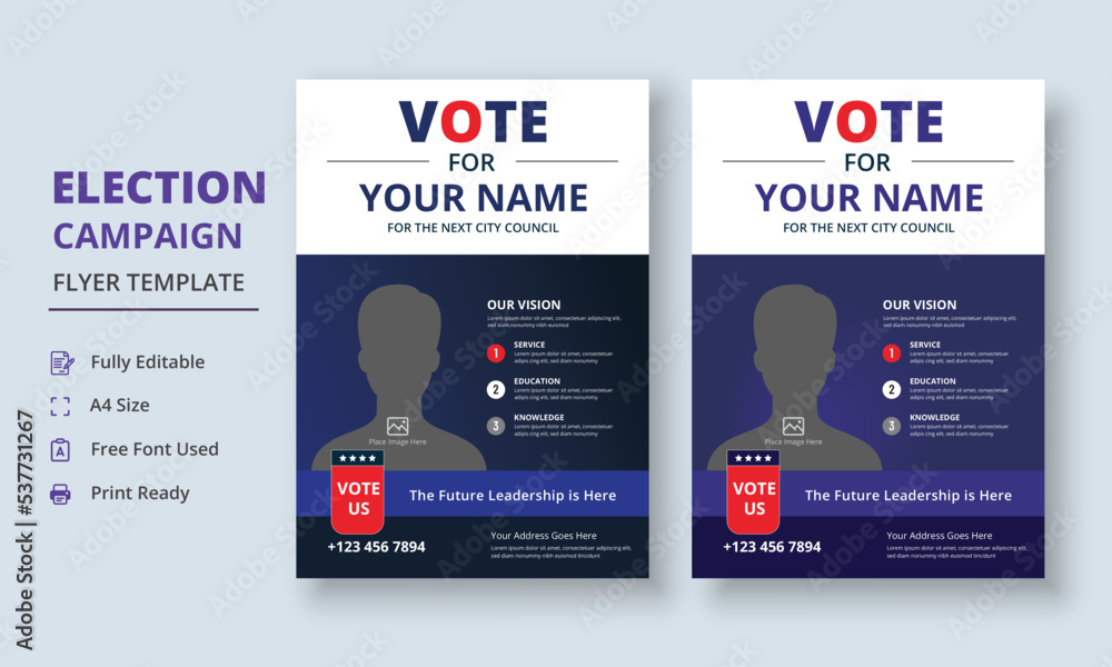 Election Campaign Flyer Template, Political Campaign Flyer Template ...