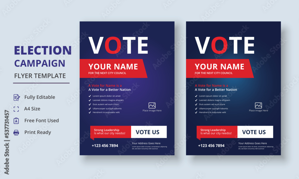 Election Campaign Flyer Template, Political Campaign Flyer Template ...