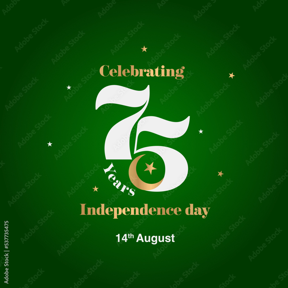 Celebrating 75 year pakistan anniversary. Translate: Pakistan azm e ...