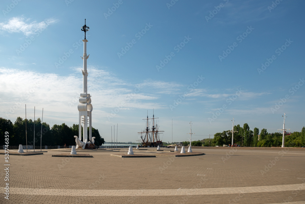 Voronezh, Monument - "300 years of the Russian fleet". Views of the ...