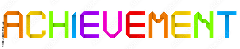 Vector concept or conceptual paper origami font forming the word ...