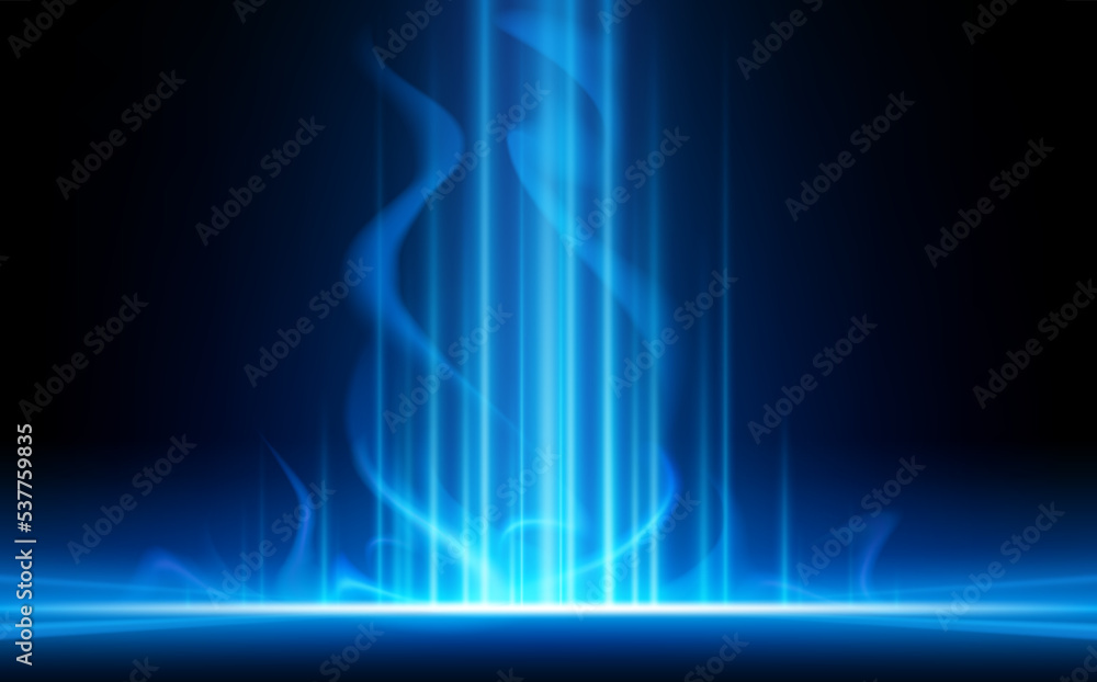 Abstract blue light rays effect background Stock Vector | Adobe Stock