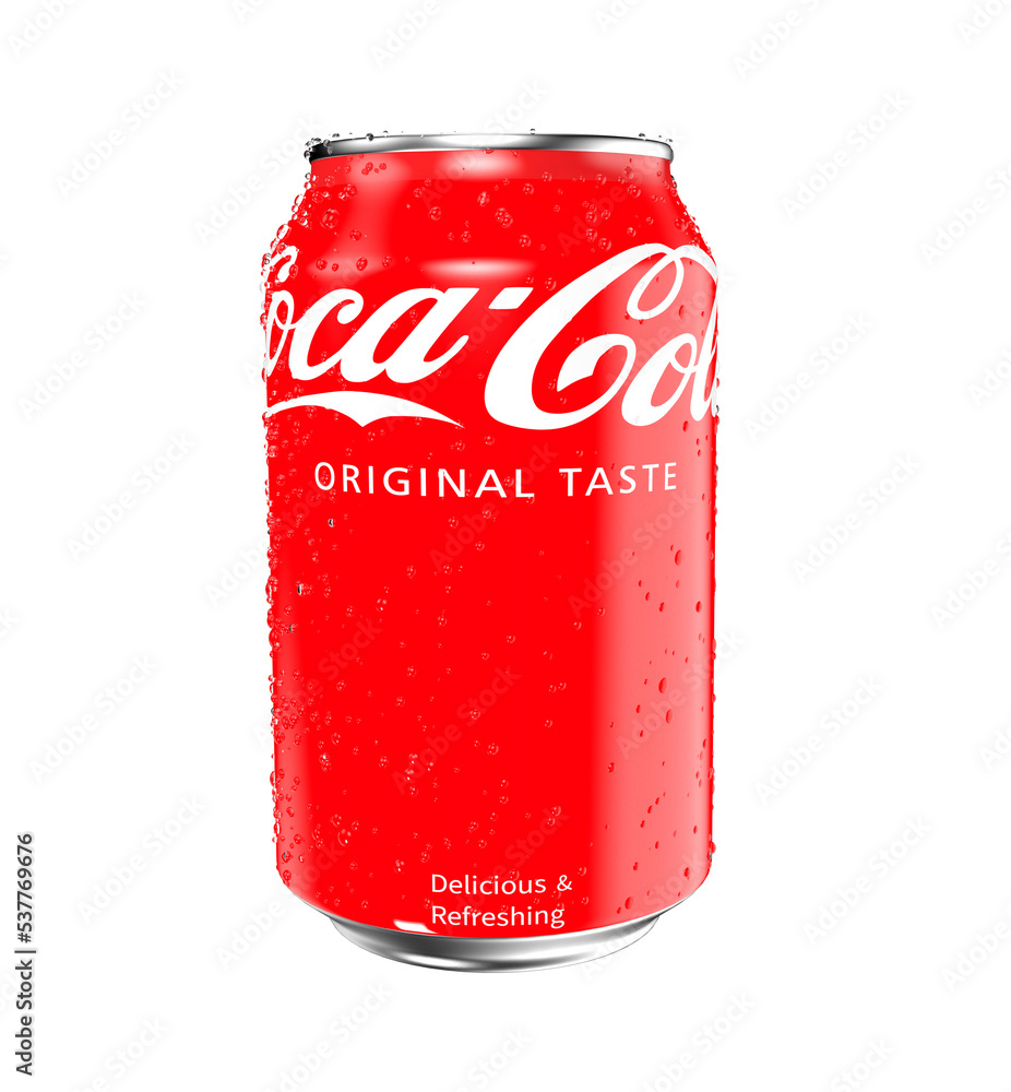 Malaga Spain - October 10, 2022: Illustration of Coca-Cola original ...