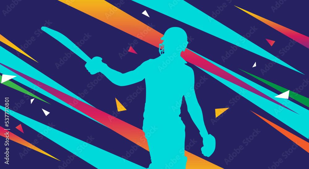 Cricket Abstract colorful background. vector illustration. Stock Vector ...