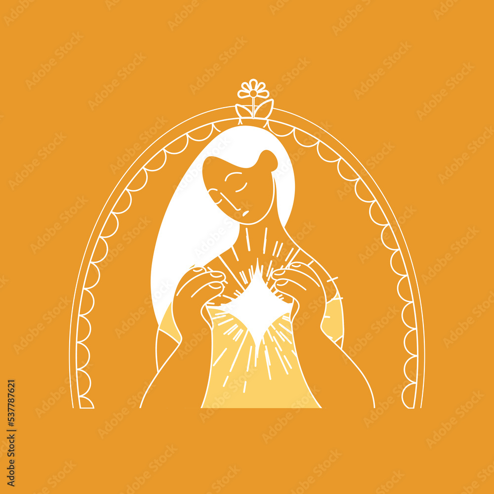 a modern illustration with the concept of psychological health. Pure ...