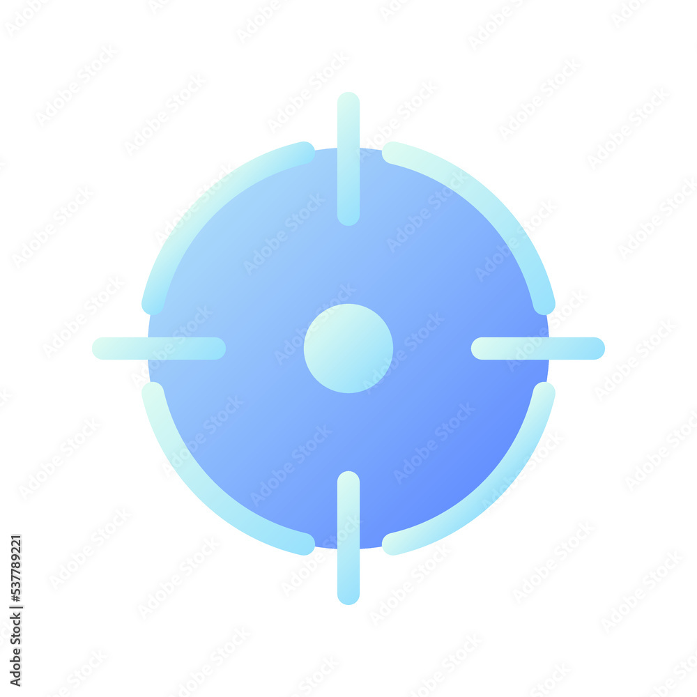 Aim pixel perfect flat gradient two-color ui icon. Focus on business ...