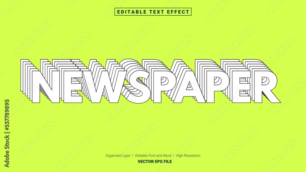 Editable Newspaper Font Design. Alphabet Typography Template Text ...