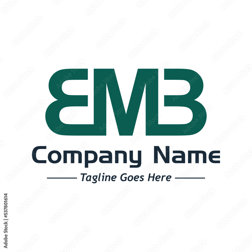 bmb letter logo, company logo example, a simple vector design Stock ...