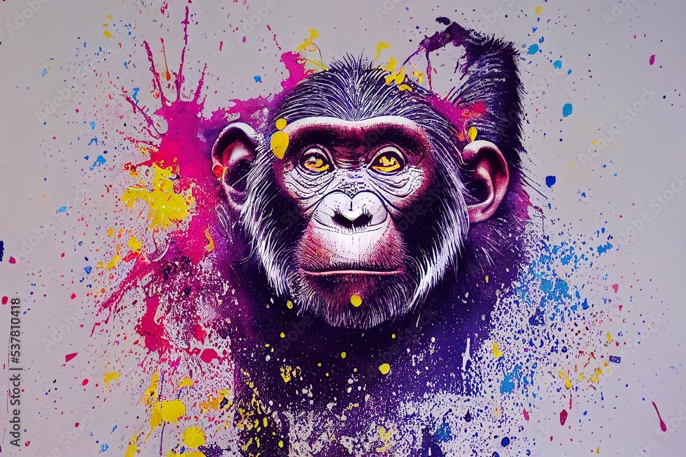 Chimpanzee Painting