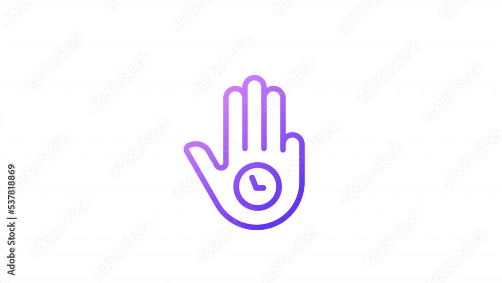 Animated tap and hold gradient icon. Three finger long press. Multi ...
