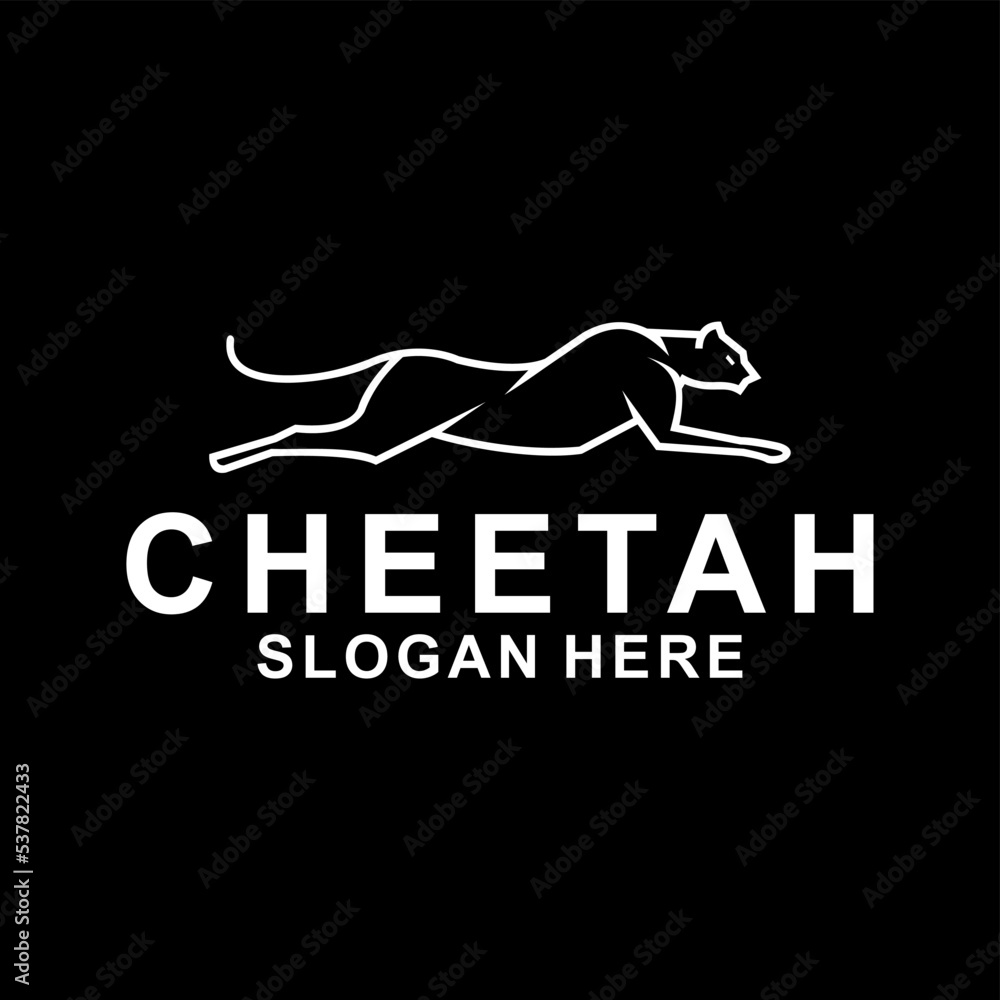 CHEETAH LOGO VECTOR Stock Vector | Adobe Stock
