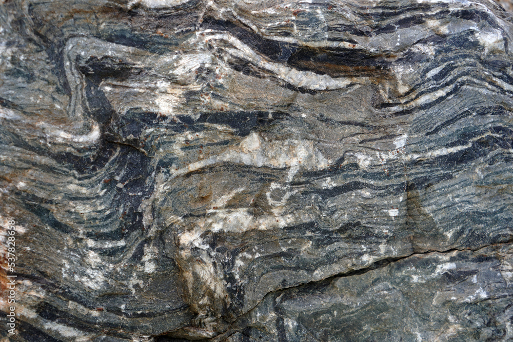Abstract texture of natural gneiss foliated metamorphic rock background ...