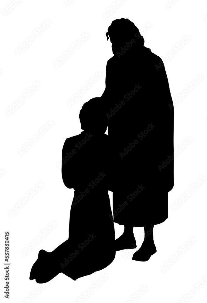 Anointing for the kingdom. Vector drawing Stock Vector | Adobe Stock