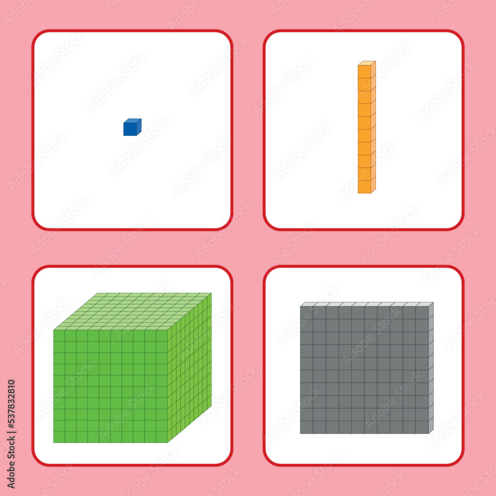 Place value base 10. Base ten blocks for kids preschool Stock Vector ... Place value base 10. Base ten blocks for kids preschool Stock Vector ...