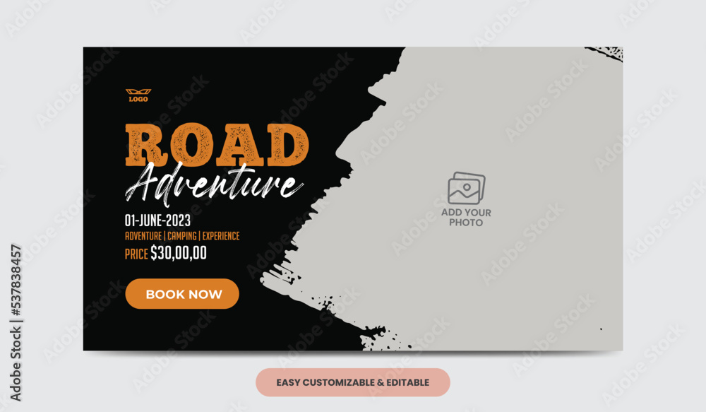 Off-road video thumbnail design car service video thumbnail Stock ...