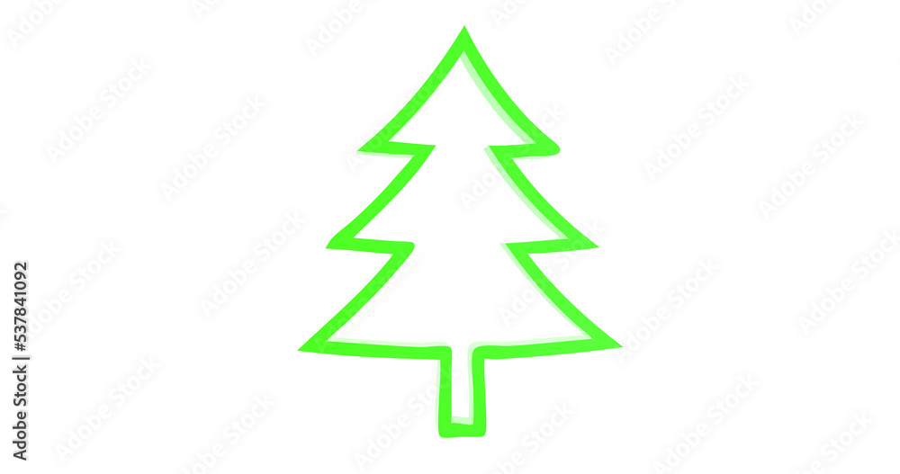 Animated 3d figure of an abstract pine tree. of green spruce rotation ...