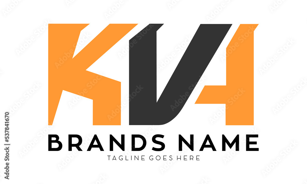 Letter KVA alphabet vector logo Stock Vector | Adobe Stock