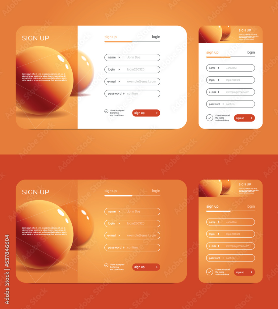 Yellow Colour Login Form Design Web Log In User Interface For Your Mobile App Ui Ux