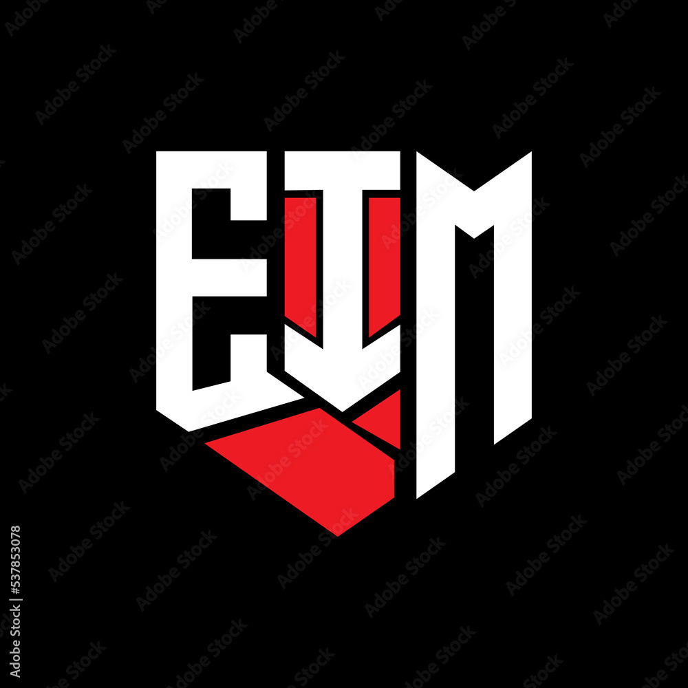 EIM letter luxury logo design on black background. EIM creative ...
