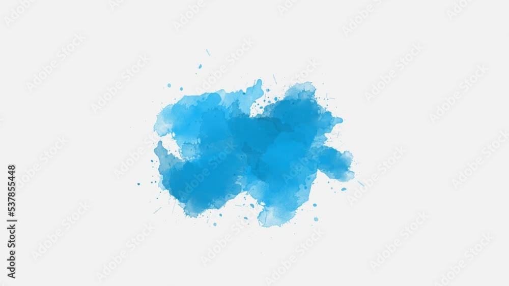 Blue ink drops splatter spilling transition. ink slow motion transition ...