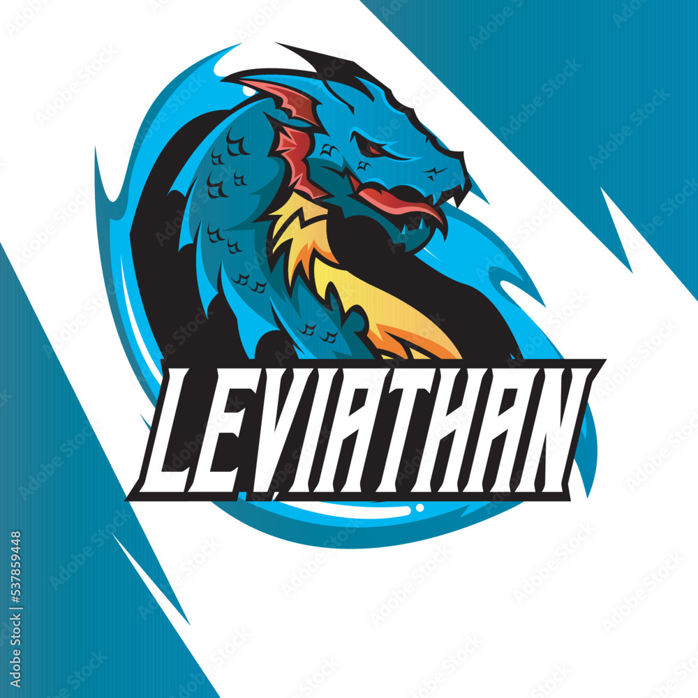 Poster LEVIATHAN MASCOT FOR ESPORT LOGO TEMPLATE VECTOR ILLUSTRATION – Quadro da Parete ...