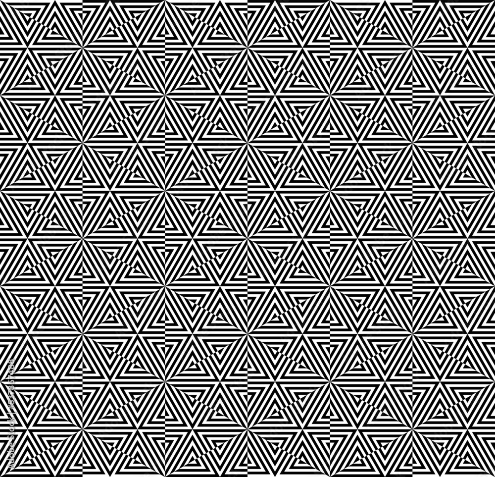 op art triangle black white background Stock Vector | Adobe Stock