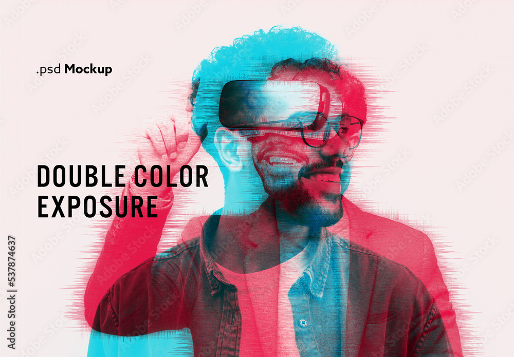 Double Color Exposure Effect Stock Template | Adobe Stock