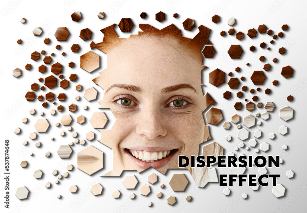 Dispersion Photo Effect Stock Template | Adobe Stock
