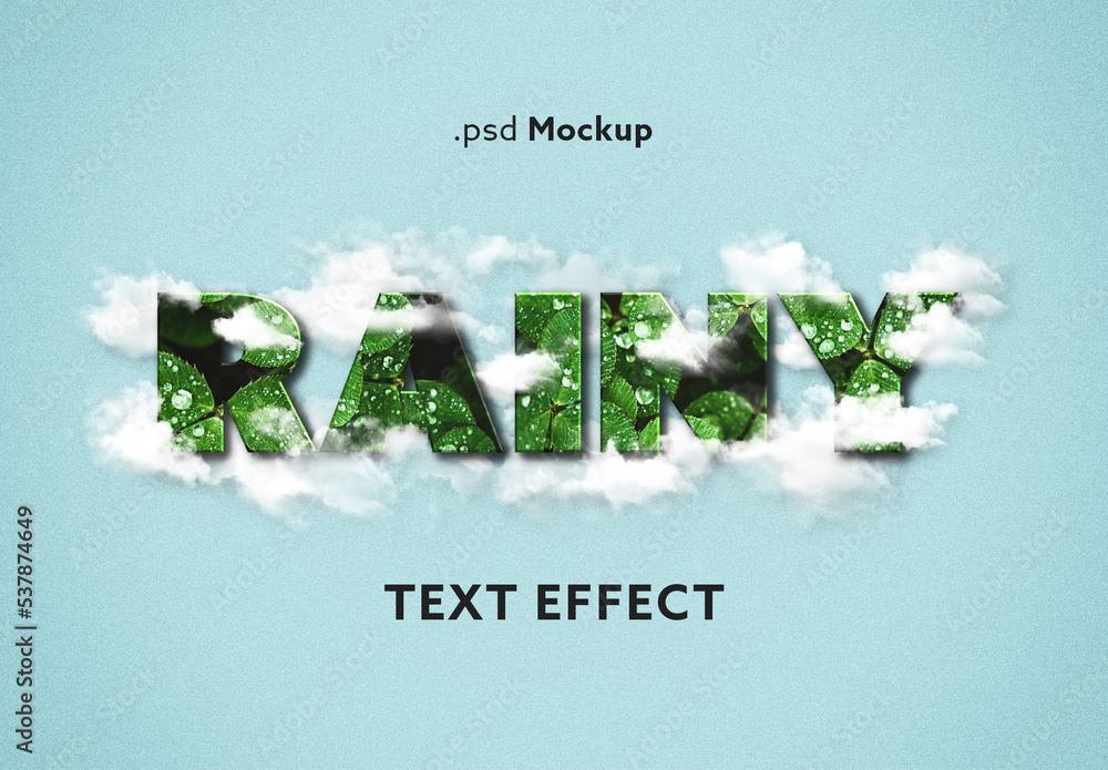 Cloudy Text Effect Stock Template | Adobe Stock