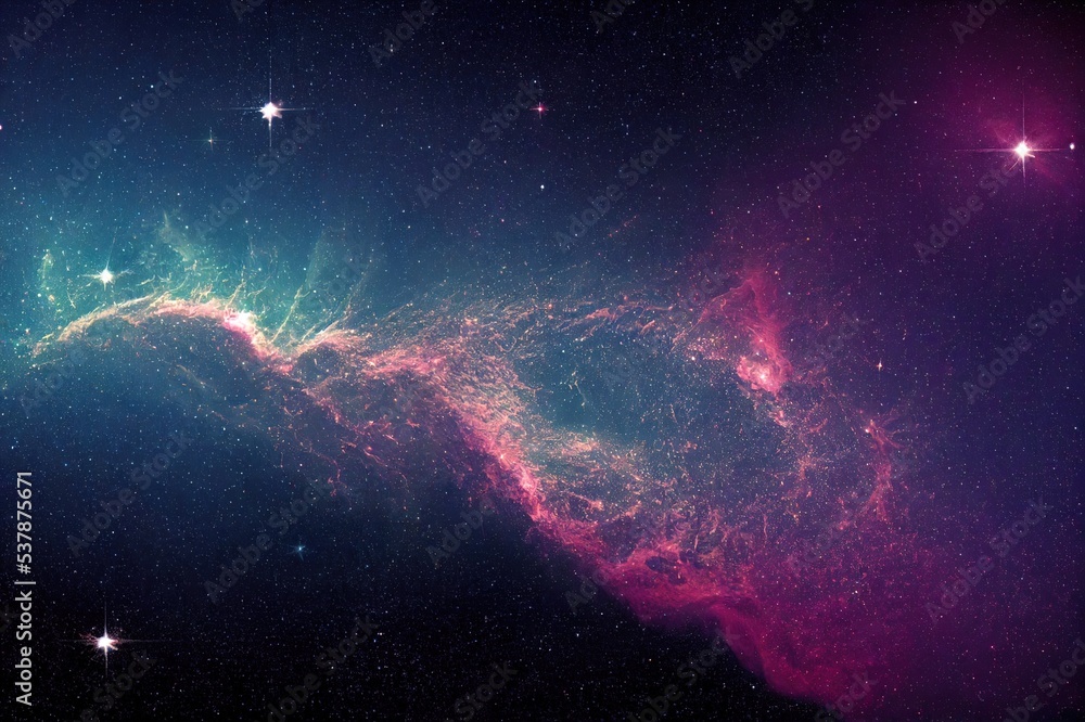 Infinite space background with nebulas and stars. This image elements ...