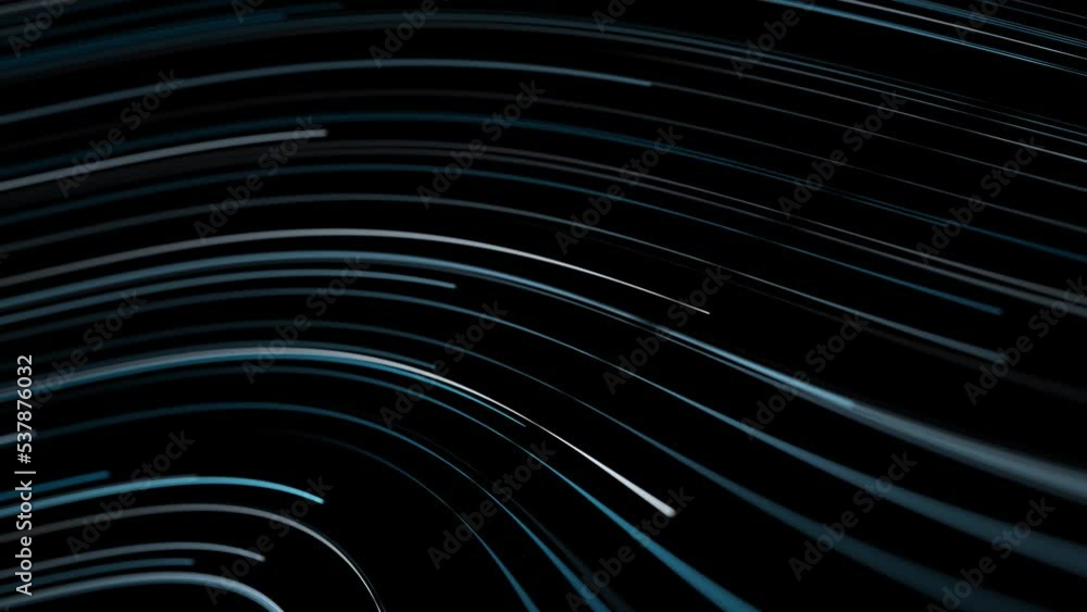 Curved blurry lines motion graphic seamless loop animation on clean ...