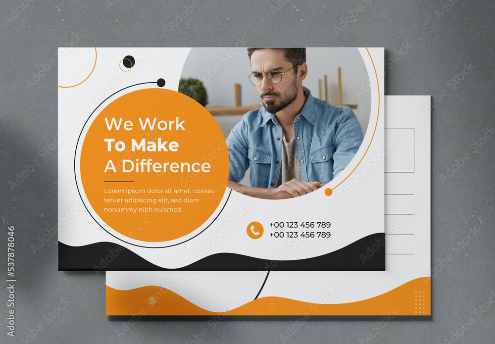 Postcard Layout Stock Template | Adobe Stock