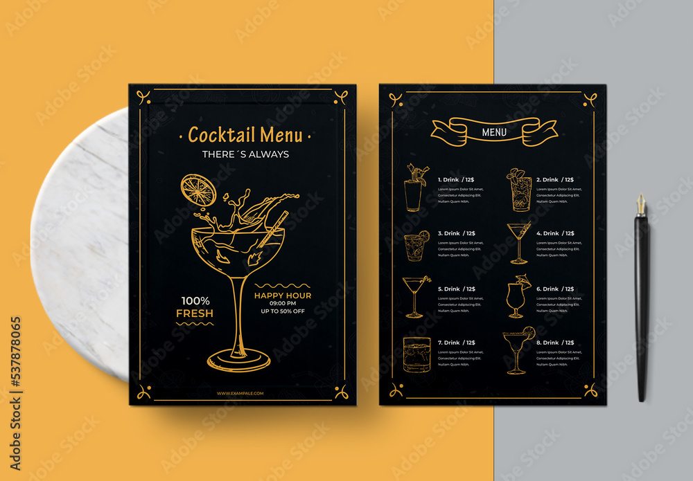 Restaurant Food Menu Layout Stock Template | Adobe Stock