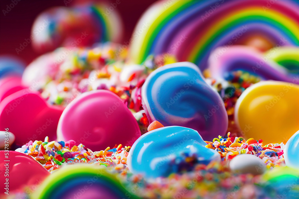 Fantasy candy land illustration Stock Illustration | Adobe Stock