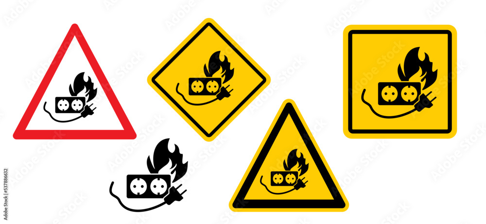 Cartoon electric plug. socket, electricity, power logo or symbol. Power ...