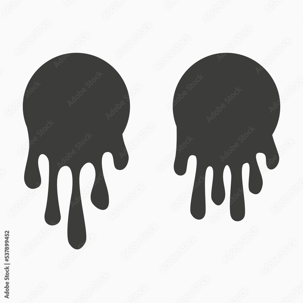 Paint dripping. Dripping liquid. Paint flows. Current paint, stains ...