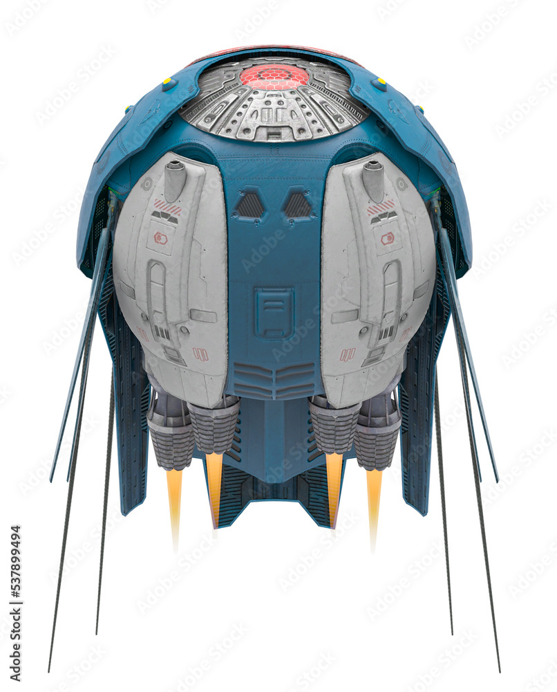 alien drone bottom front view in white background Stock-Illustration ...