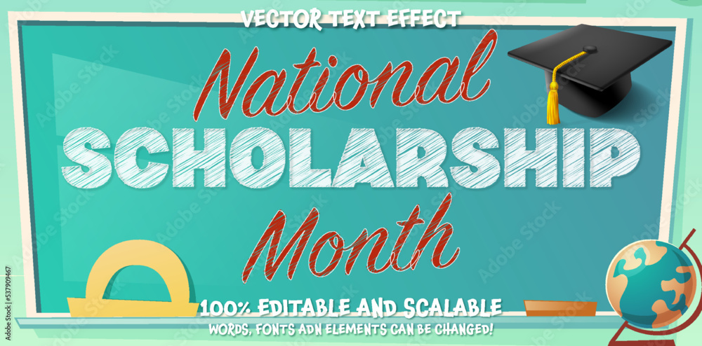 Vector graphic of national scholarship month good for national ...
