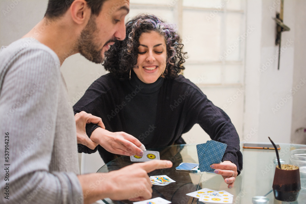 Cheating while playing cards Stock Photo | Adobe Stock