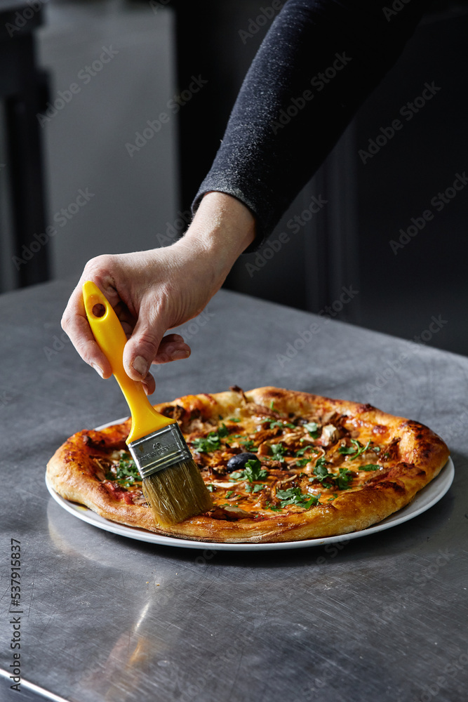 Chef Making Pizza. Stock Photo | Adobe Stock