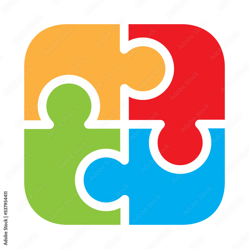 Puzzle or group icon symbol signs for apps and websites with ...
