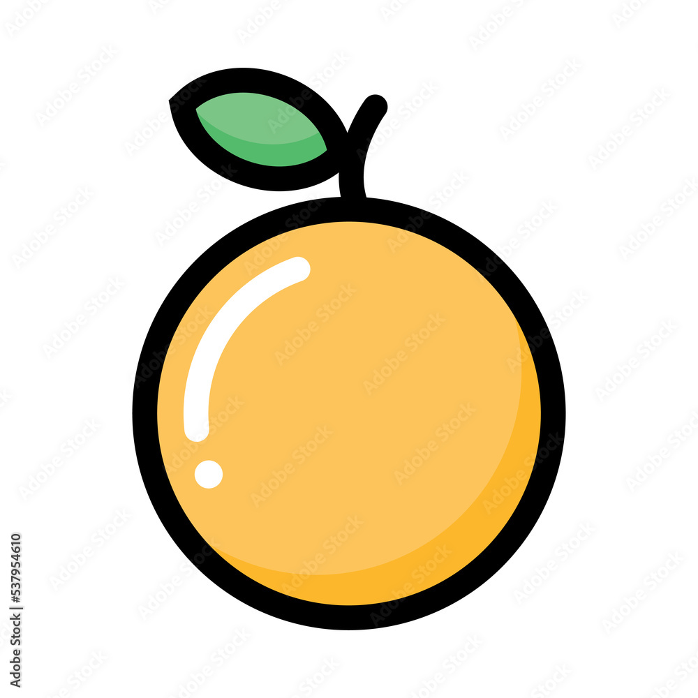 Orange or mandarin orange icon symbol signs for apps and websites with ...