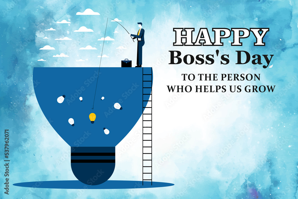 Happy boss day to multitasking woman greetings cards digital background ...