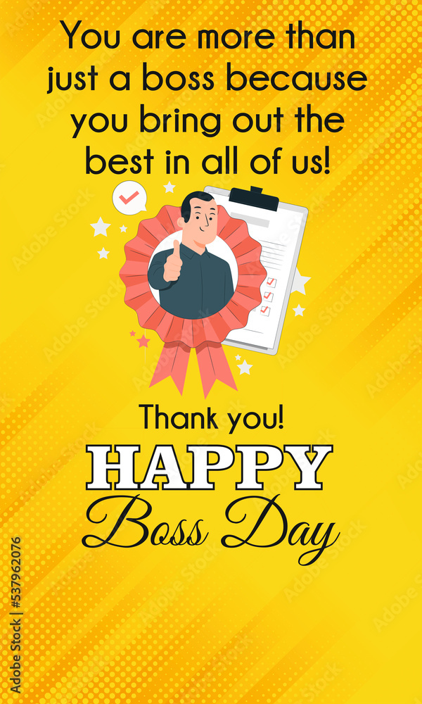Happy boss day to multitasking woman greetings cards digital background ...